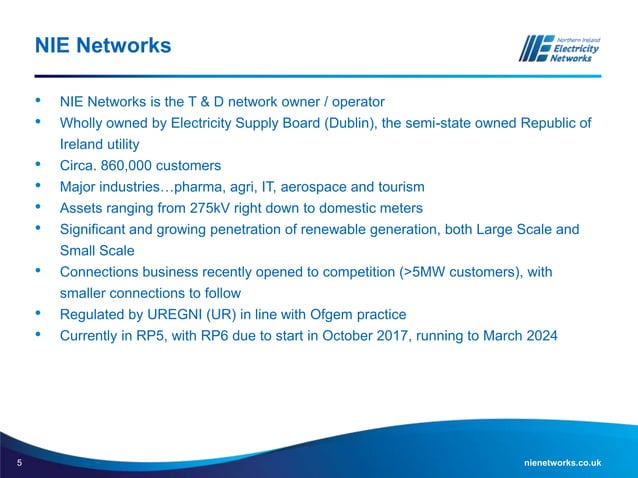 NIE Networks:Using a risk framework in practice | PPTX
