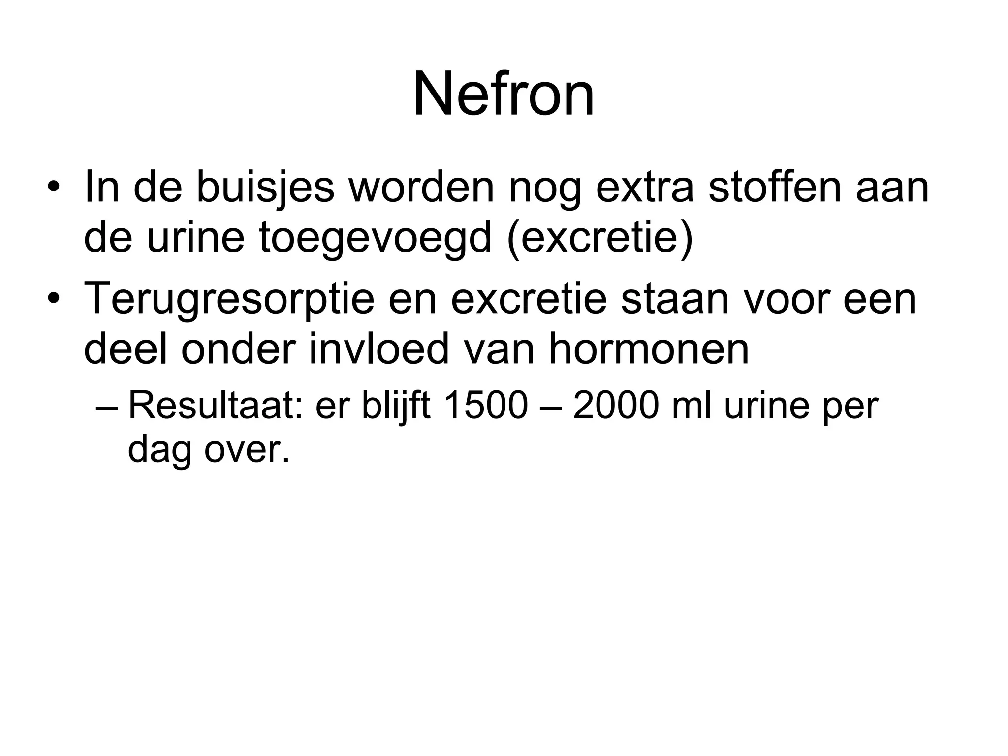Nieren En Urinewegen Aangepast N3 | PPT
