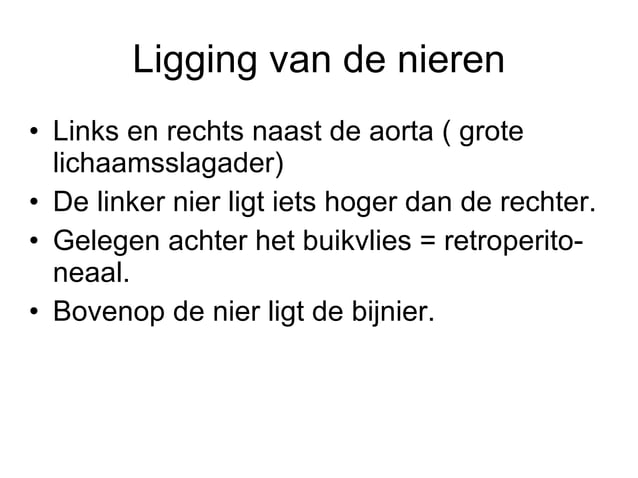 Nieren En Urinewegen Aangepast N3 | PPT | Free Download