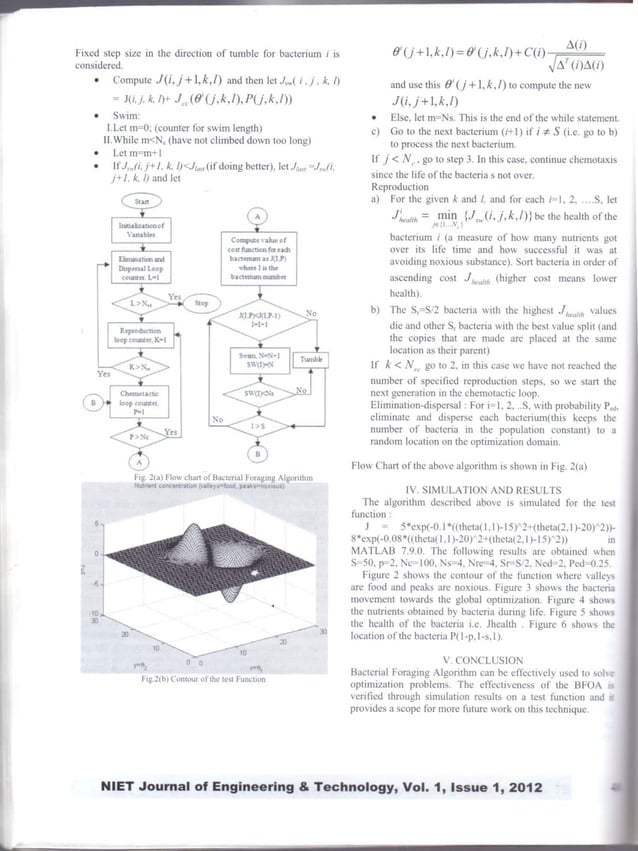 Nature Inspired Optimization Technique : Bacterial Foraging Algorithm | PDF