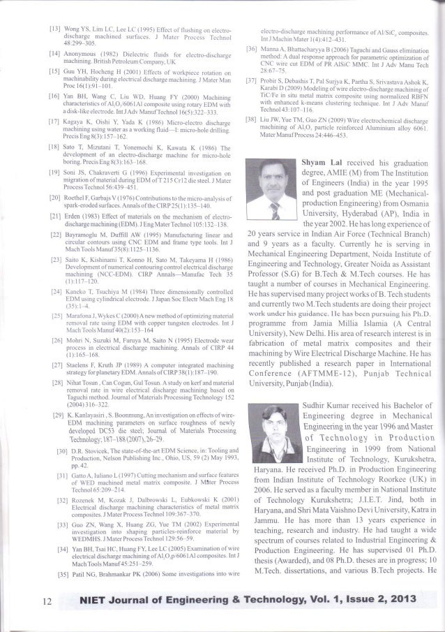 Research And Development In Wire Electrical Discharge Machining(WEDM ...