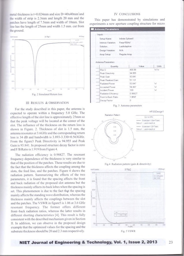 High Gain Aperture Coupled Patch Antenna Pdf