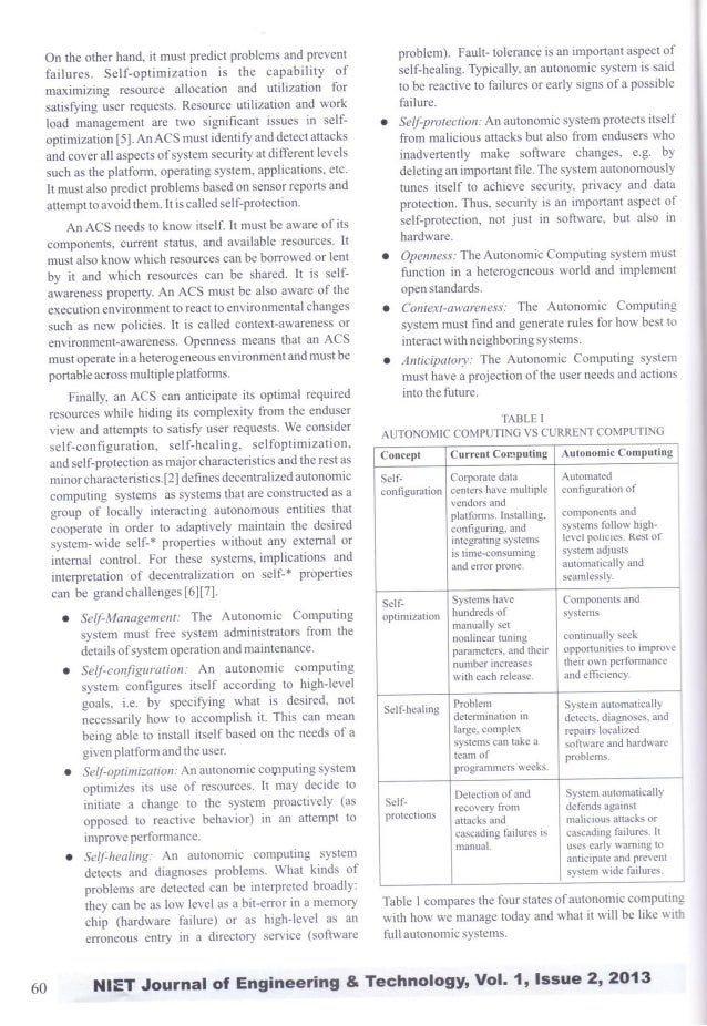 Analysis And Design Of Metrics For Autonomic Computing | PDF