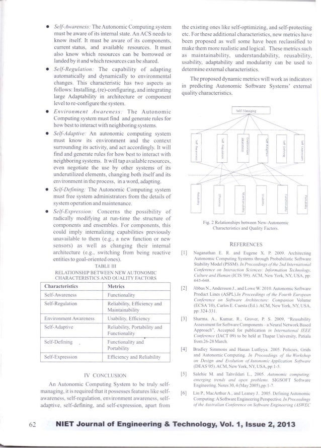 Analysis And Design Of Metrics For Autonomic Computing | PDF
