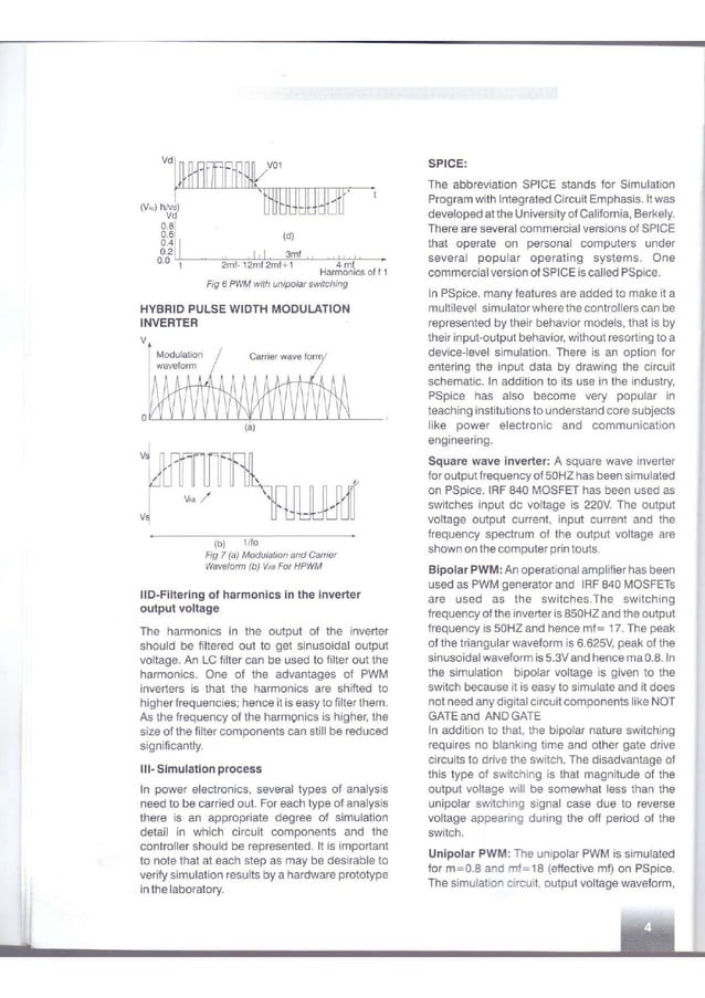 Performance Comparison Of High Frequency Single Phase PWM Inverters Using PSpice | PDF