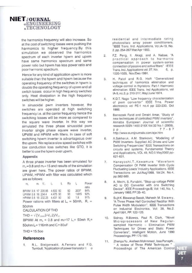 Performance Comparison Of High Frequency Single Phase PWM Inverters Using PSpice | PDF