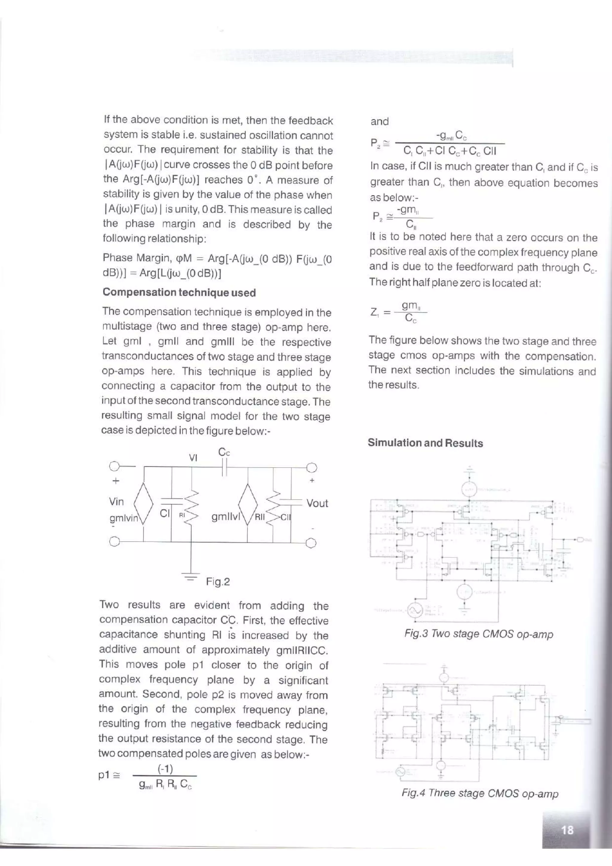 Design Of Phase Compensation Circuits For Multistage OP-AMP | PDF