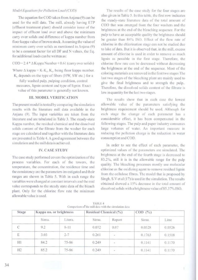 Optimation Of Bleach Plant In Paper Industry For Waste Minimization | PDF