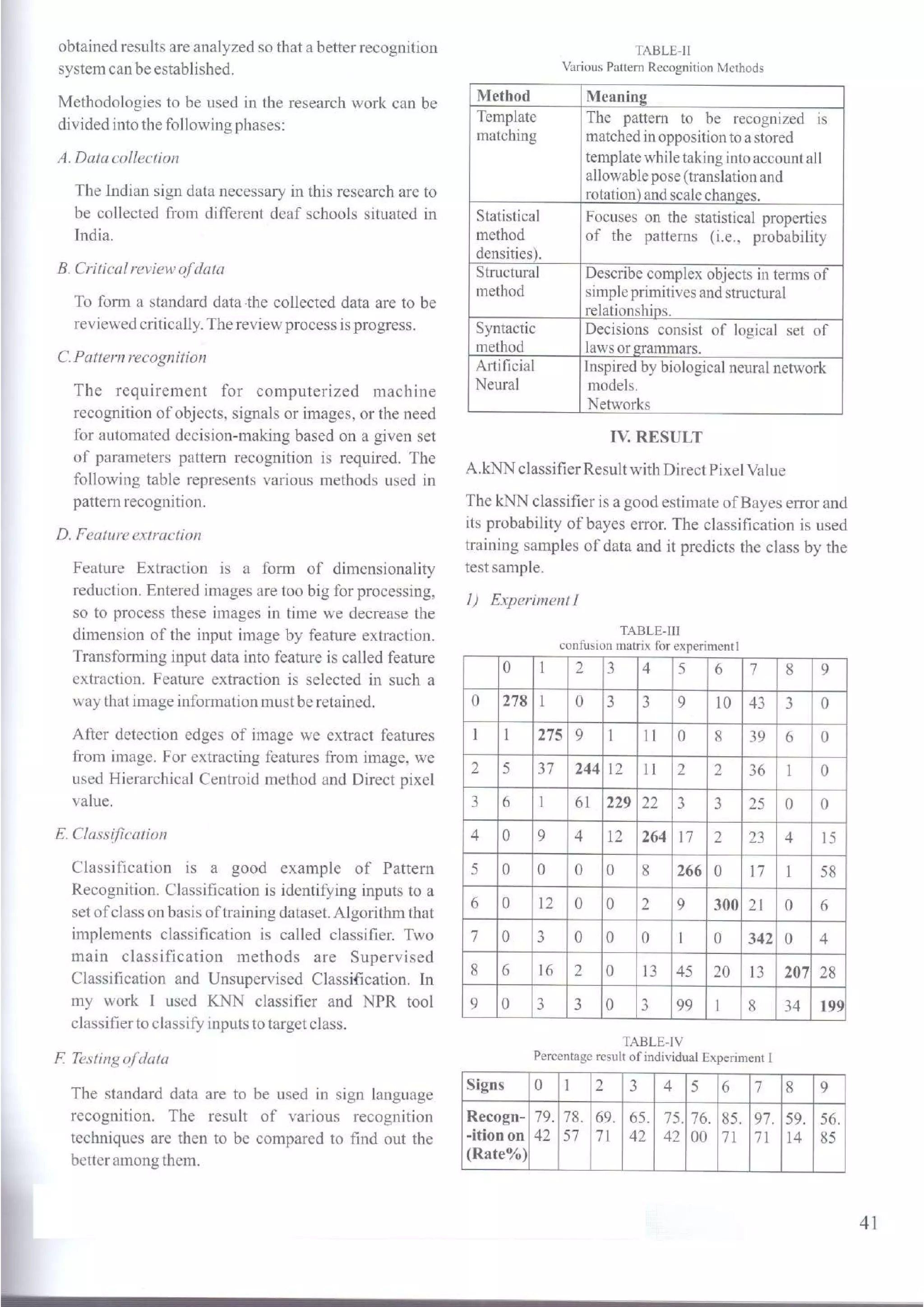 Planned Outline For Indian Sign Language Recognition | PDF