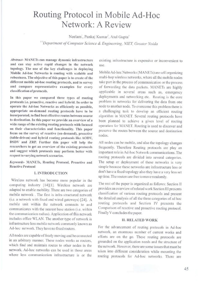 Routing Protocol In Mobile Network : A Review | PDF | Computer ...