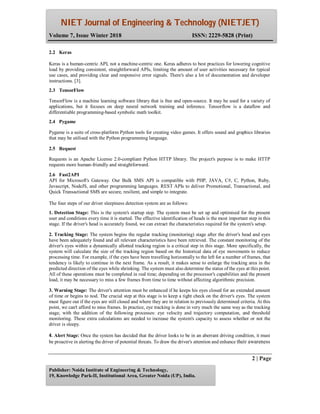 DROWSINESS DETECTION SYSTEM USING MACHINE LEARNING | PDF