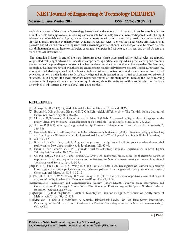 STUDY OF AUGMENTED REALITY BASED APPLICATIONS IN EDUCATION | PDF