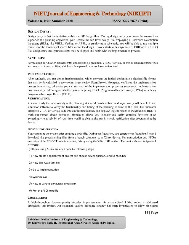 Analysis Of Low Density Parity Check Code Decoder For Low Power Applications Pdf