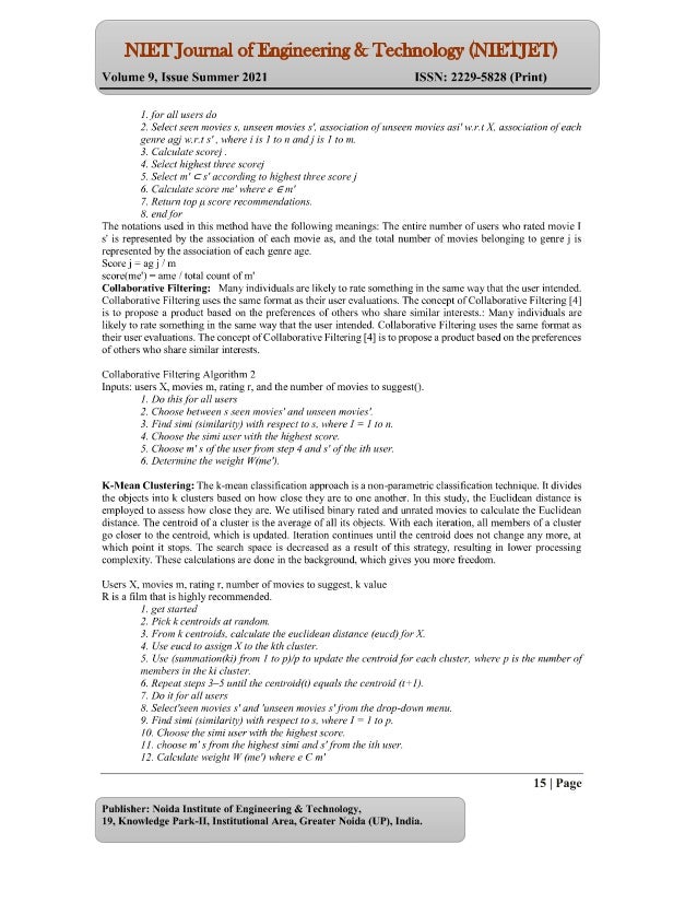 Study On Movie Recommendation System Using Machine Learning | PDF