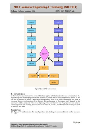 Fake News Detection using Deep Learning | PDF