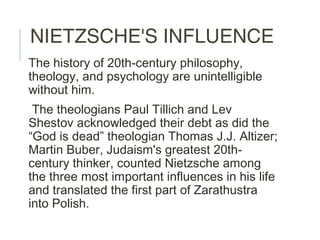 Nietzsche's prominent works and God is dead. | PPT