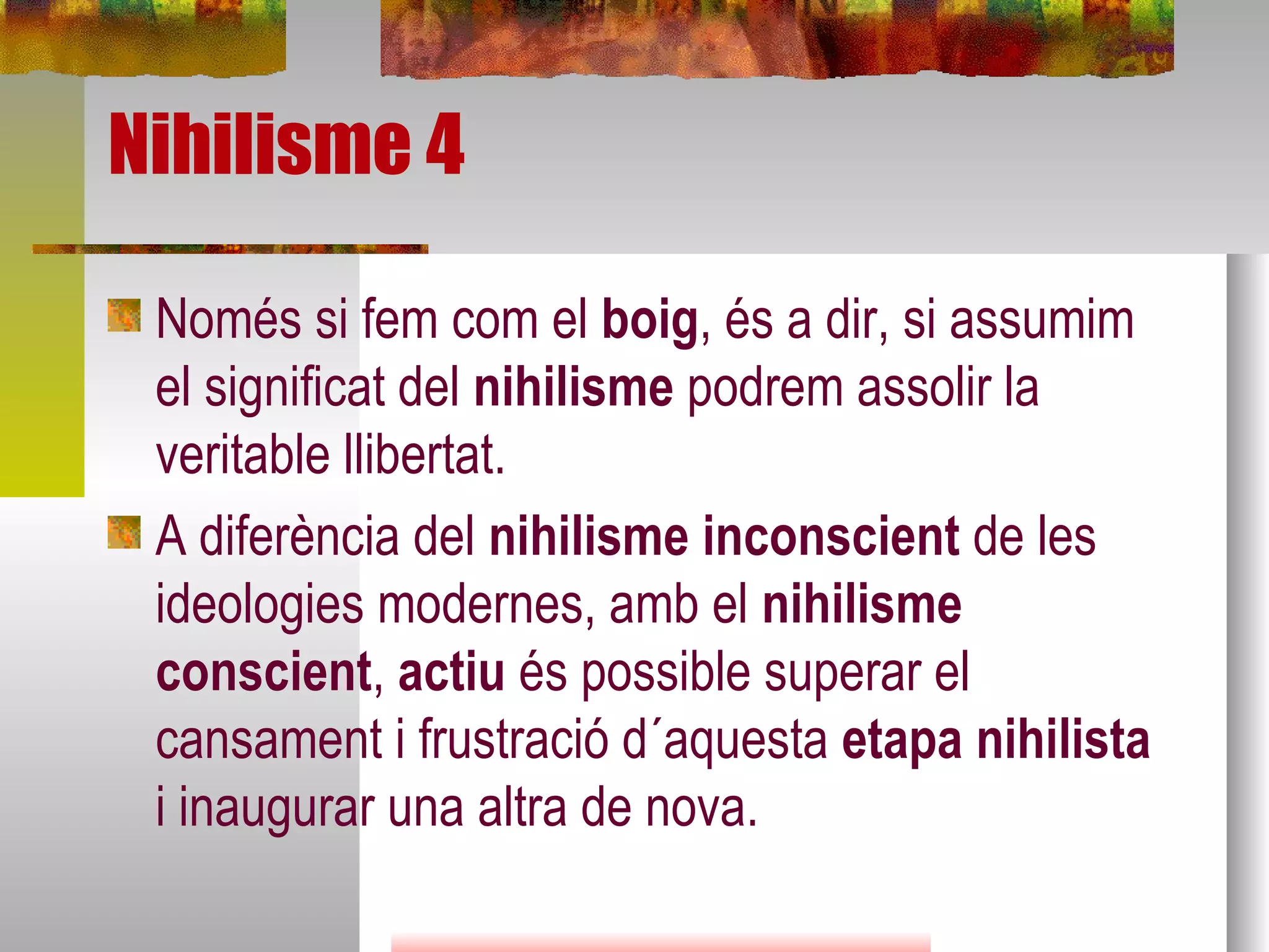Nietzsche i el nihilisme. | PPT