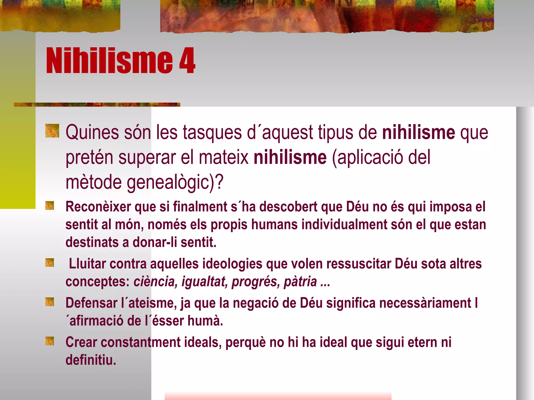 Nietzsche i el nihilisme. | PPT