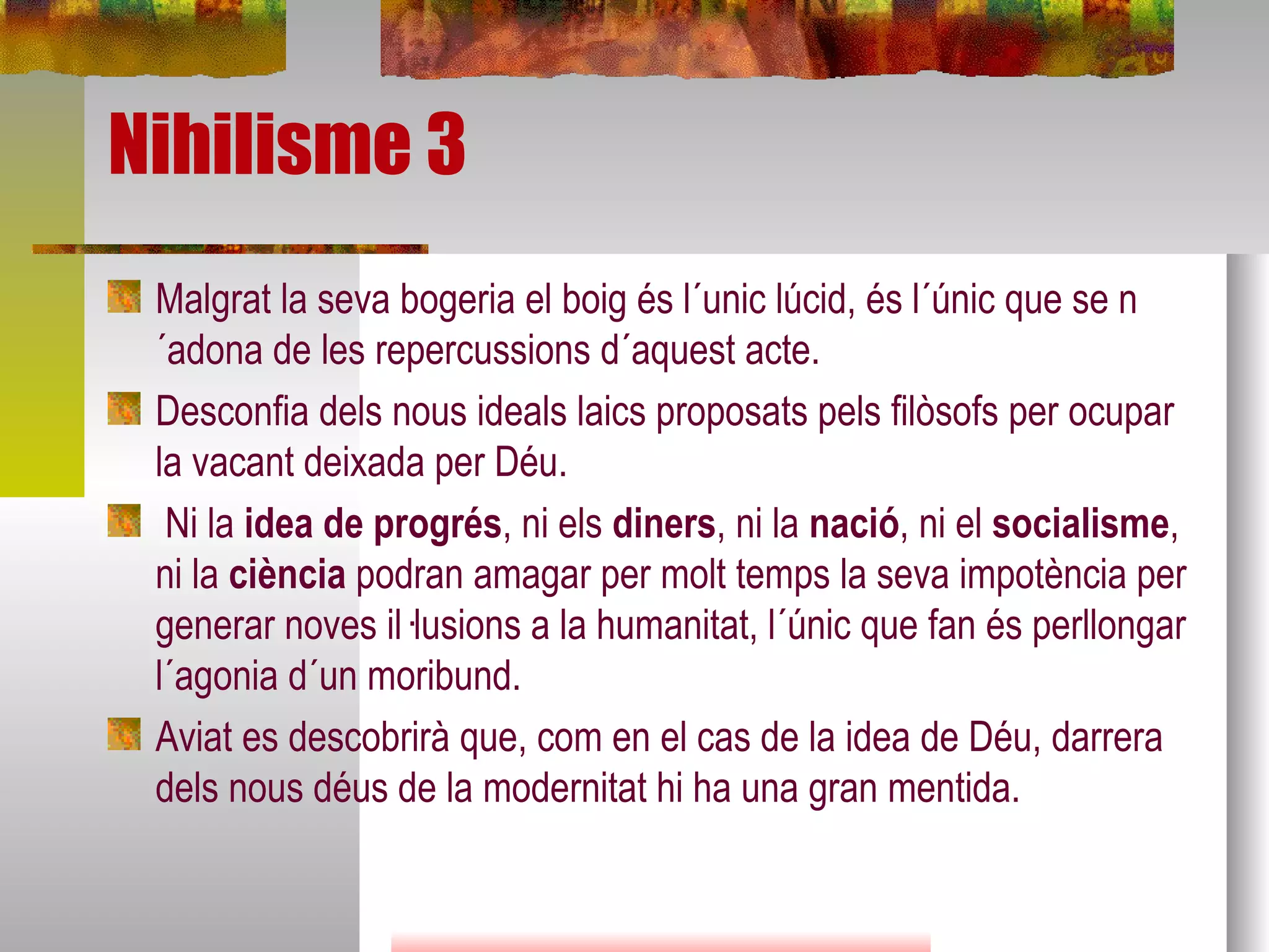 Nietzsche i el nihilisme. | PPT