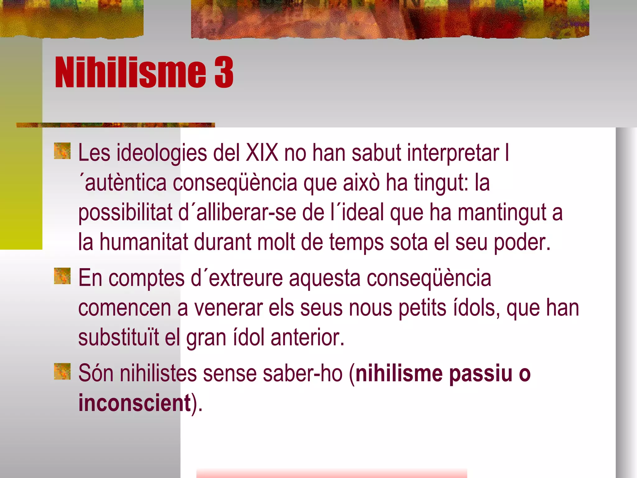 Nietzsche i el nihilisme. | PPT