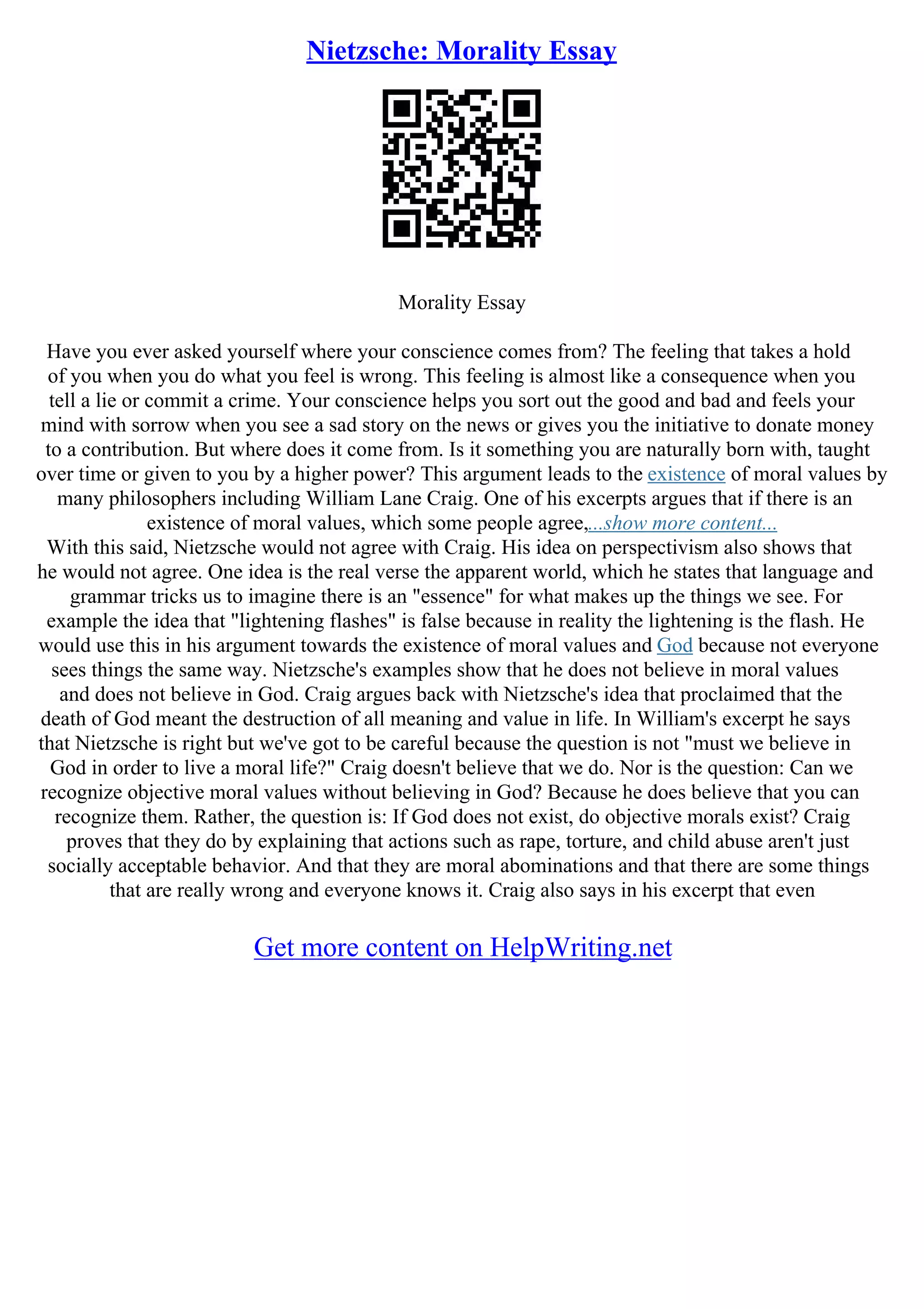 Nietzsche Essay | PDF