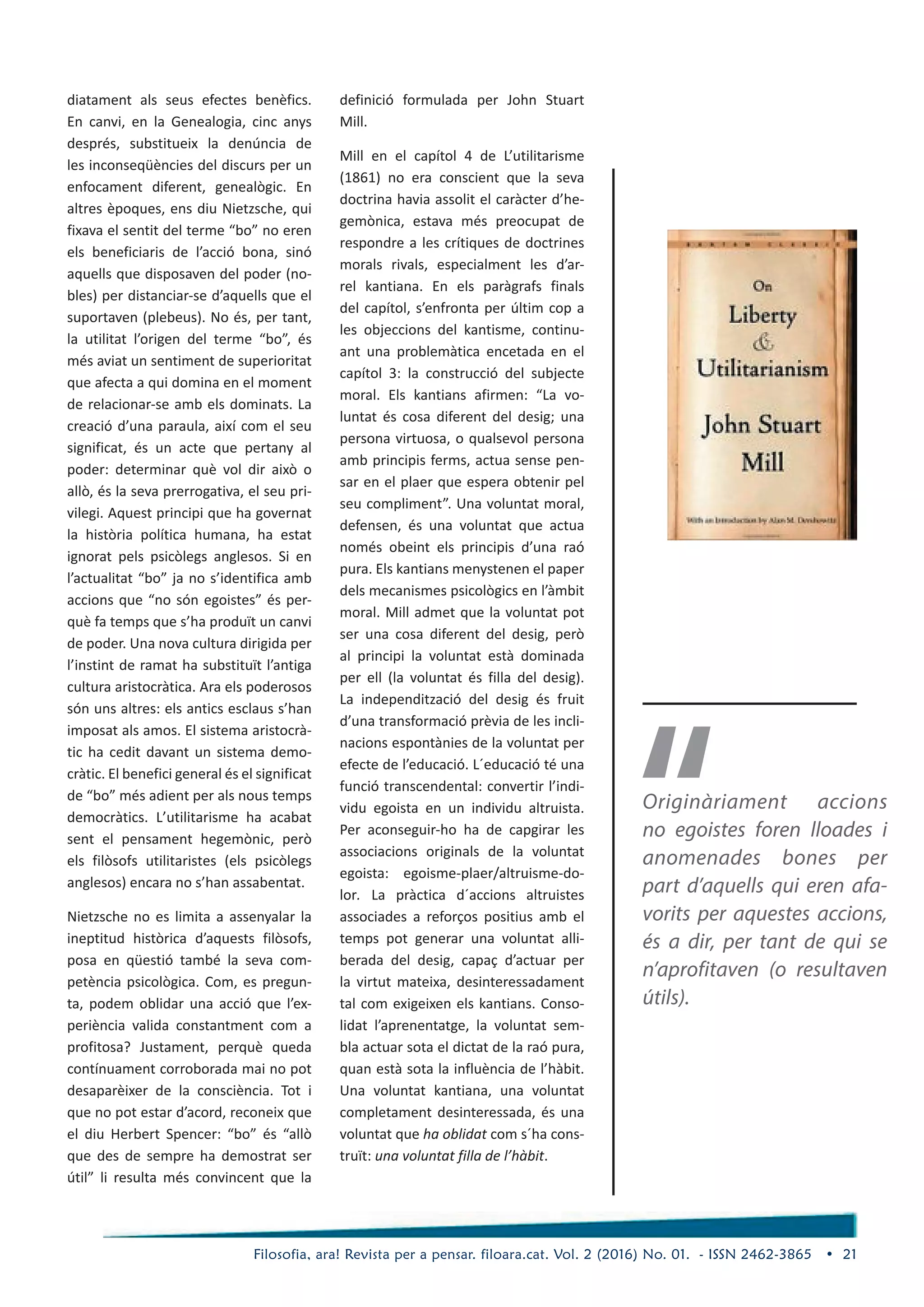 Nietzsche interpreta l'utilitarisme. | PDF