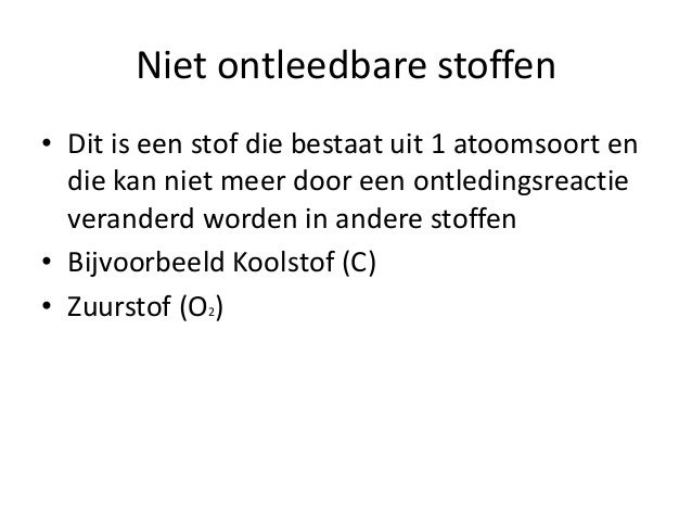 Opgeloste Stoffen