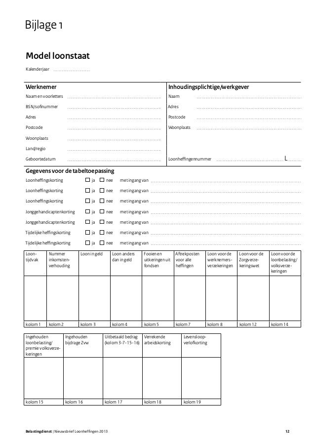 W2 Formulier Voorbeeld Ingevuld