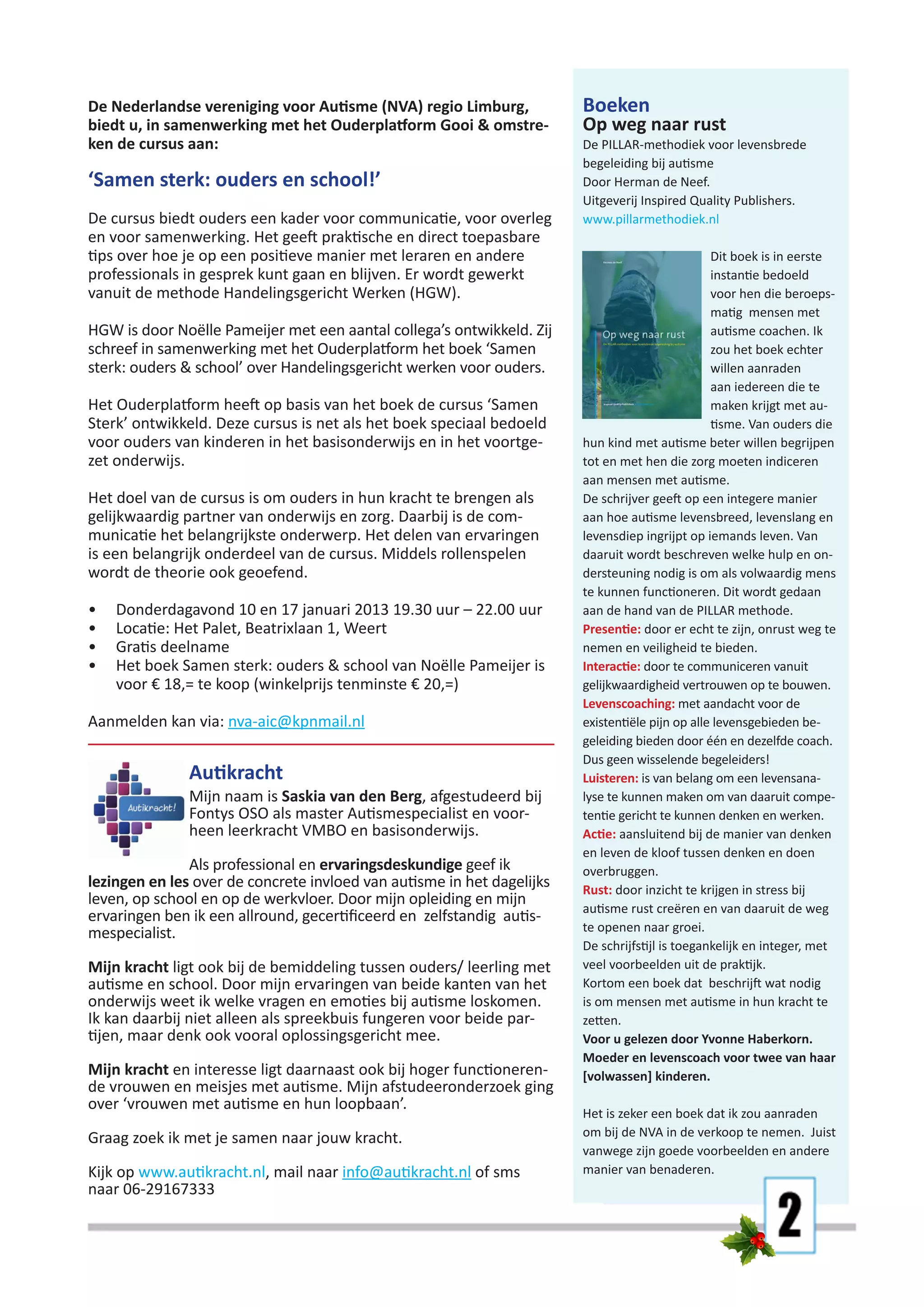 Artikel nieuwsbrief NVA regio Limburg | PDF