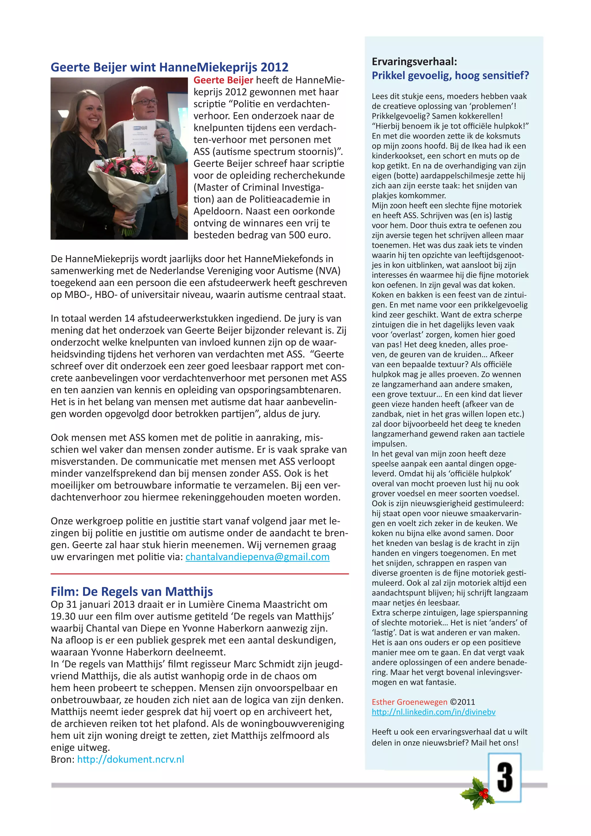 Artikel nieuwsbrief NVA regio Limburg | PDF