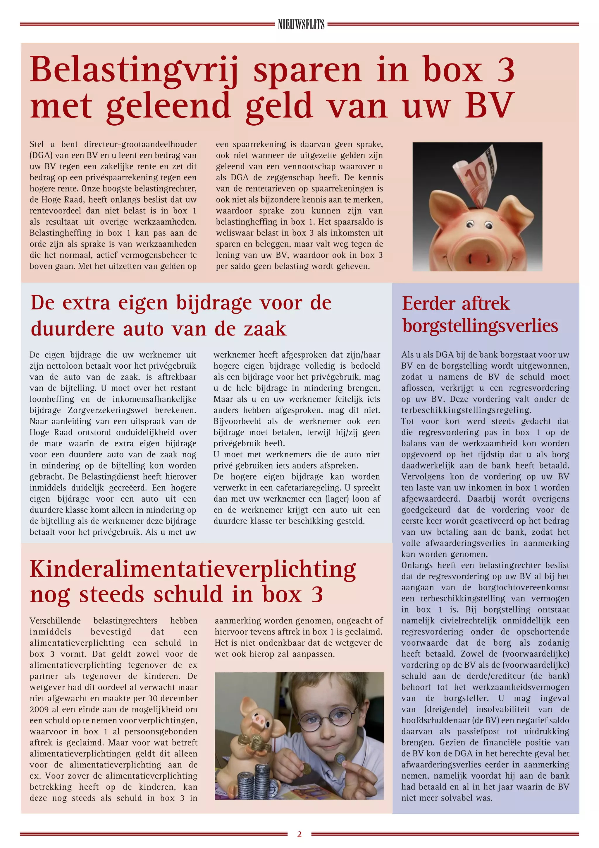 Nieuwsflits schaap v_dijk_mei_2011 | PDF | Personal Taxes | Personal Finance