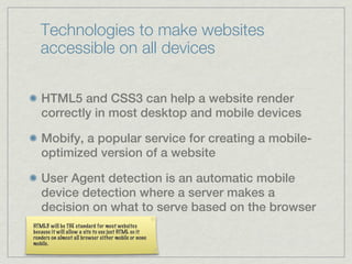Why you need a mobile site | PPT