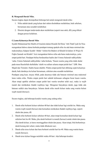 Nifas dalam islam | DOCX