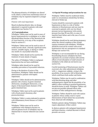 Nifedipine 30 mg prolonged release tablets smpc taj pharmaceuticals | PDF