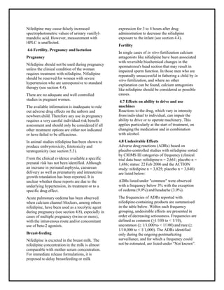 Nifedipine 30 mg prolonged release tablets smpc taj pharmaceuticals | PDF