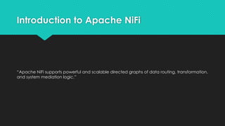 Apache NiFi Course PPT for Basic Reference | PPT