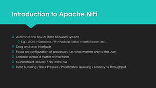 Apache NiFi Course PPT for Basic Reference | PPT