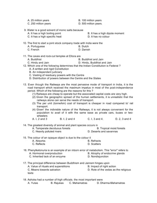 nift question papers for fashion management - MAT1 | PDF