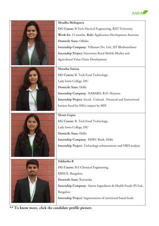 Niftem mba 19-batch profile (Hiring /Recruitment) | PDF