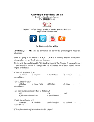 Nift old question paper masters in design gat | PDF