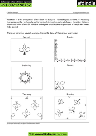 NIFT study material creative ability test 2 | PDF