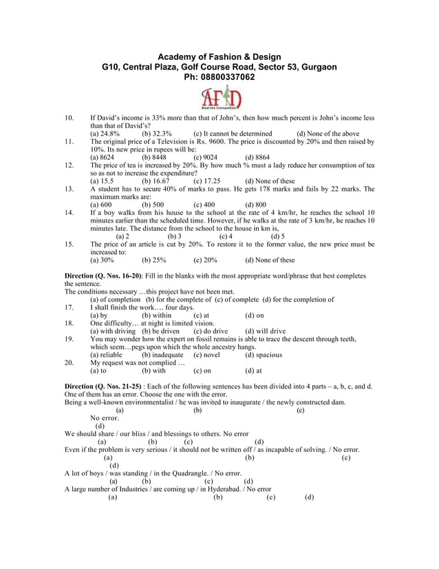 Nift ug design gat question paper 2 | PDF