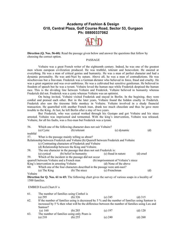 Nift ug design gat question paper 2 | PDF