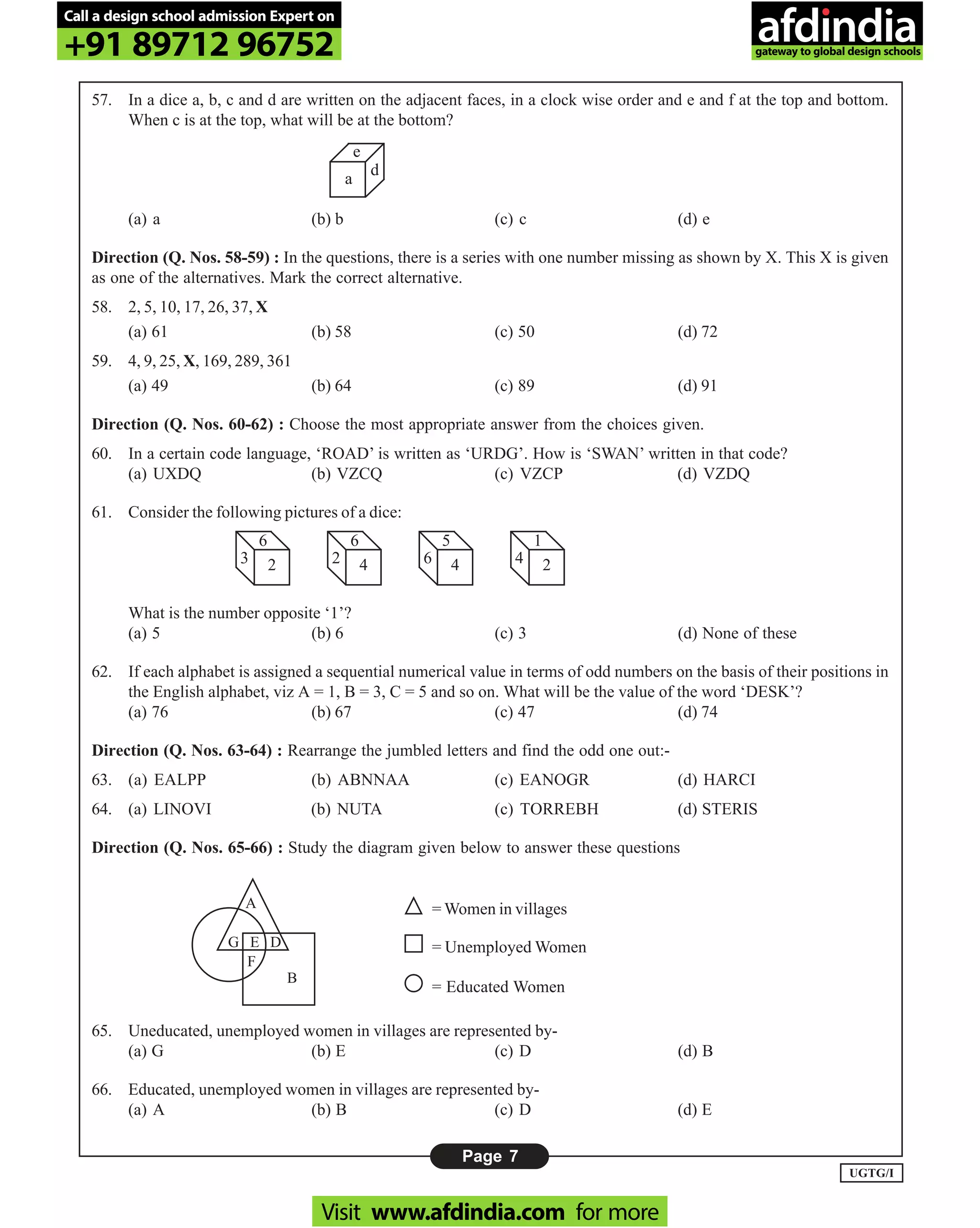 Nift ug technology sample question paper gat | PDF