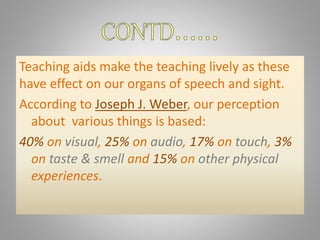 Teaching Aids: Meaning and Importance | PPTX