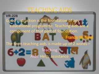 Teaching Aids: Meaning and Importance | PPTX