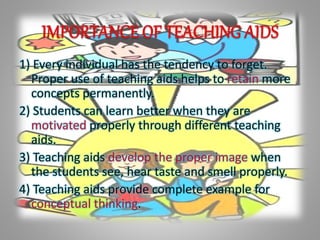 Teaching Aids: Meaning and Importance | PPTX