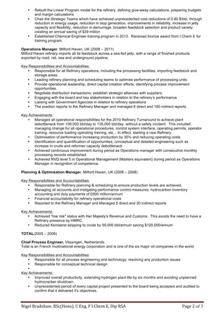 Nigel Bradshaw CV 2016 | PDF