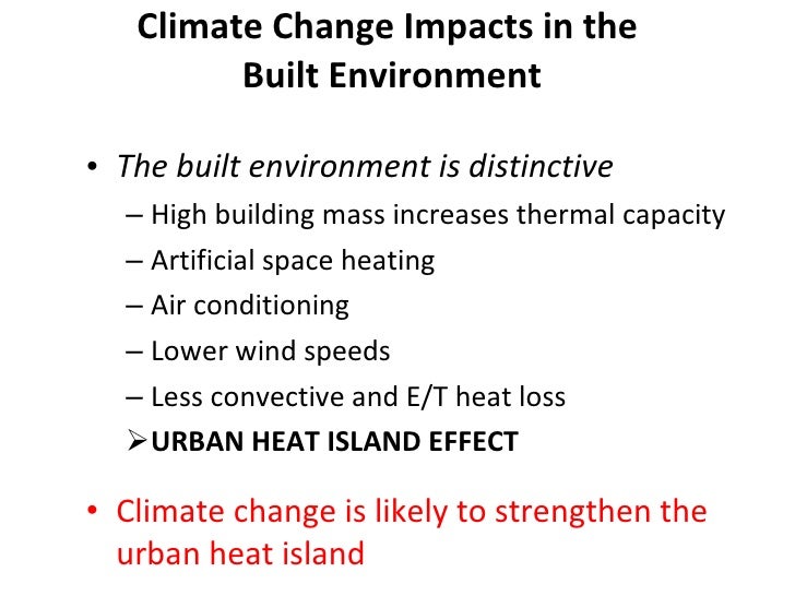 Climate Change and the Built Environment