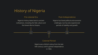 Presentation about Nigeria history and contemporary | PPTX